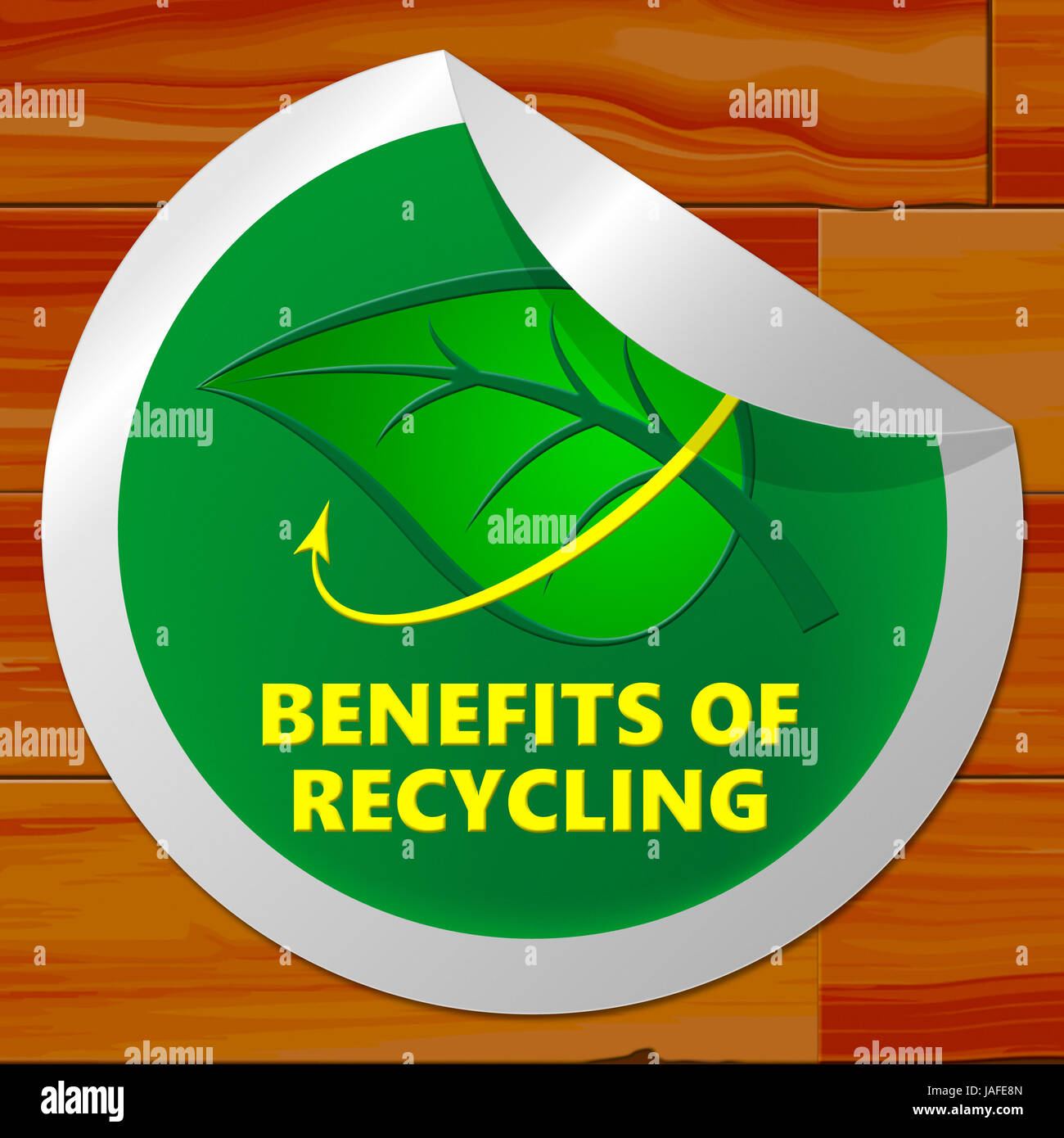 Benefits Of Recycling Sticker Meaning Eco Rewards 3d Illustration Stock ...