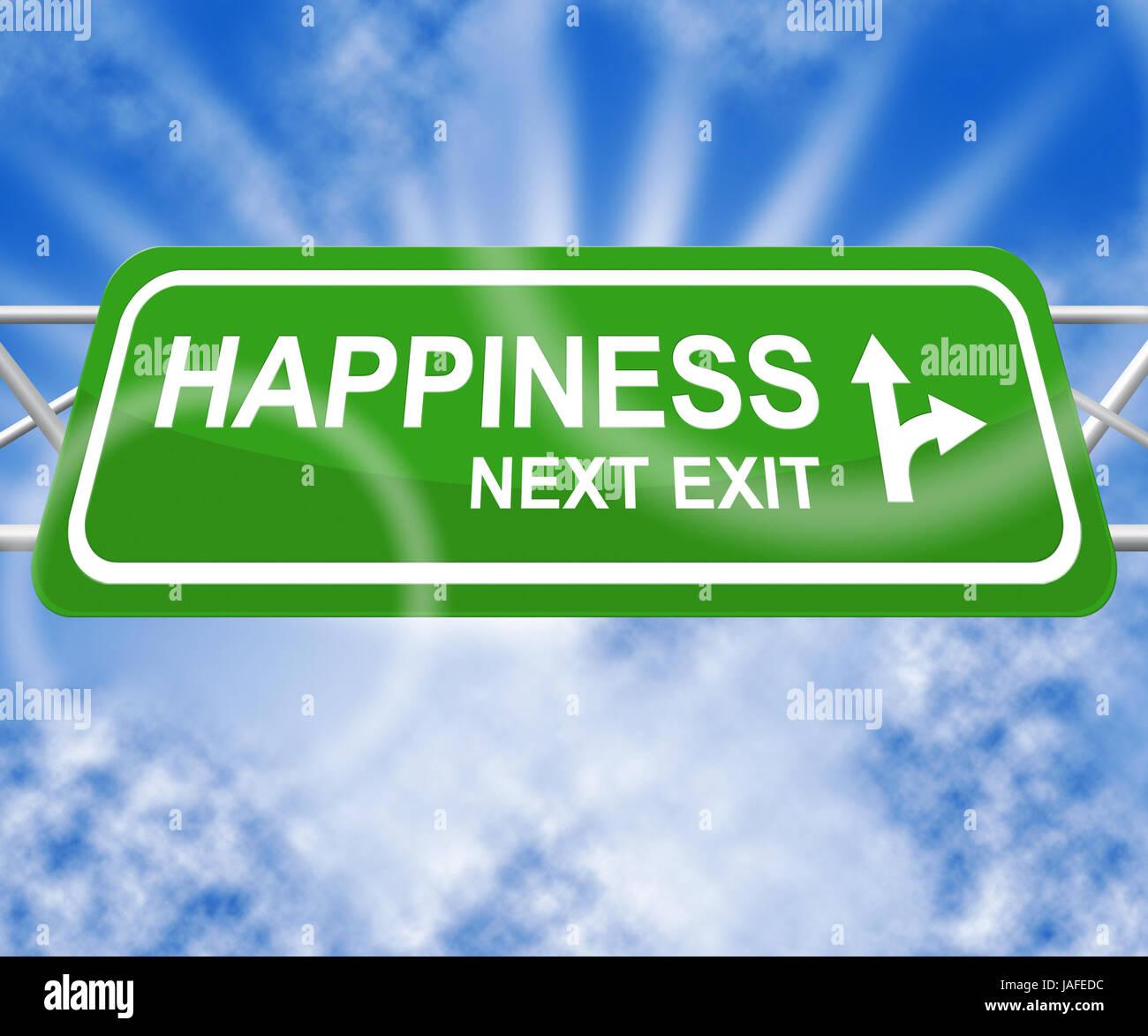 Happiness Signs Meaning Happier Joy 3d Illustration Stock Photo - Alamy