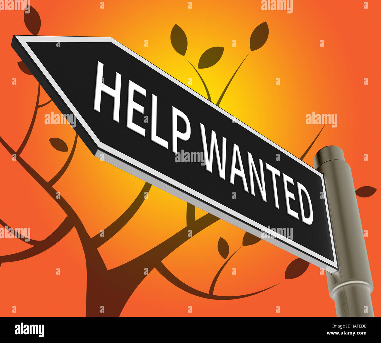Help Wanted Road Sign Meaning Employment 3d Illustration Stock Photo ...