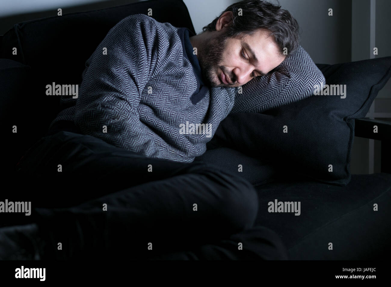 Sleep on couch hi-res stock photography and images - Alamy