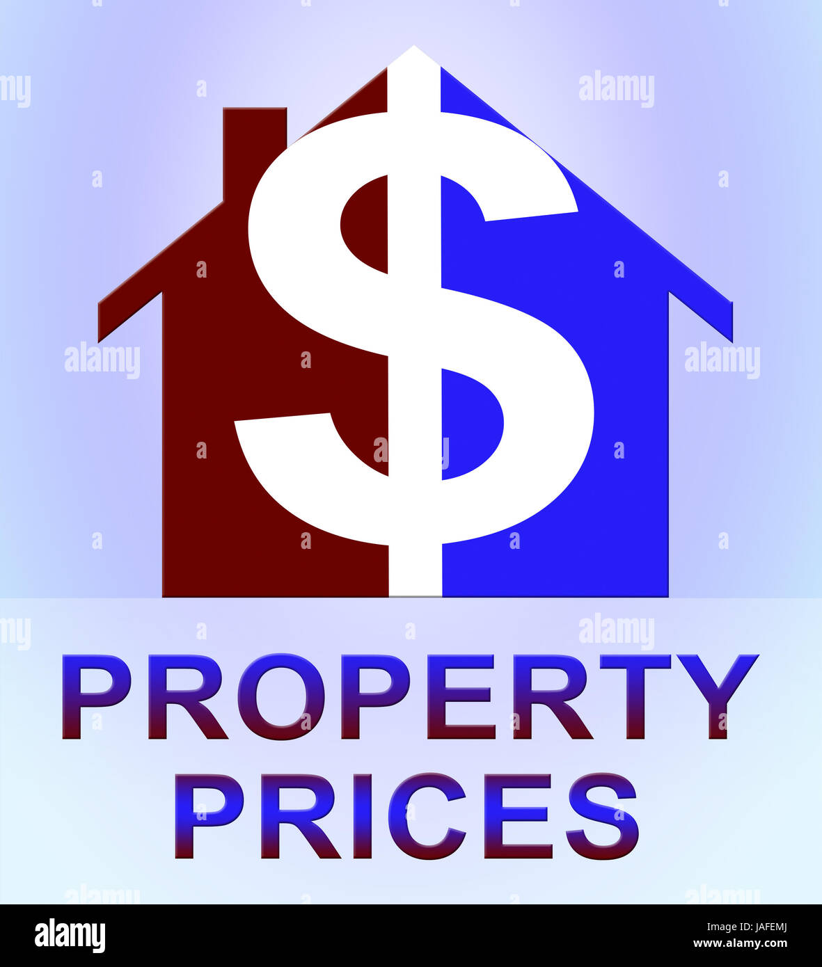 Property Prices Icons Represents House Cost 3d Illustration Stock Photo ...