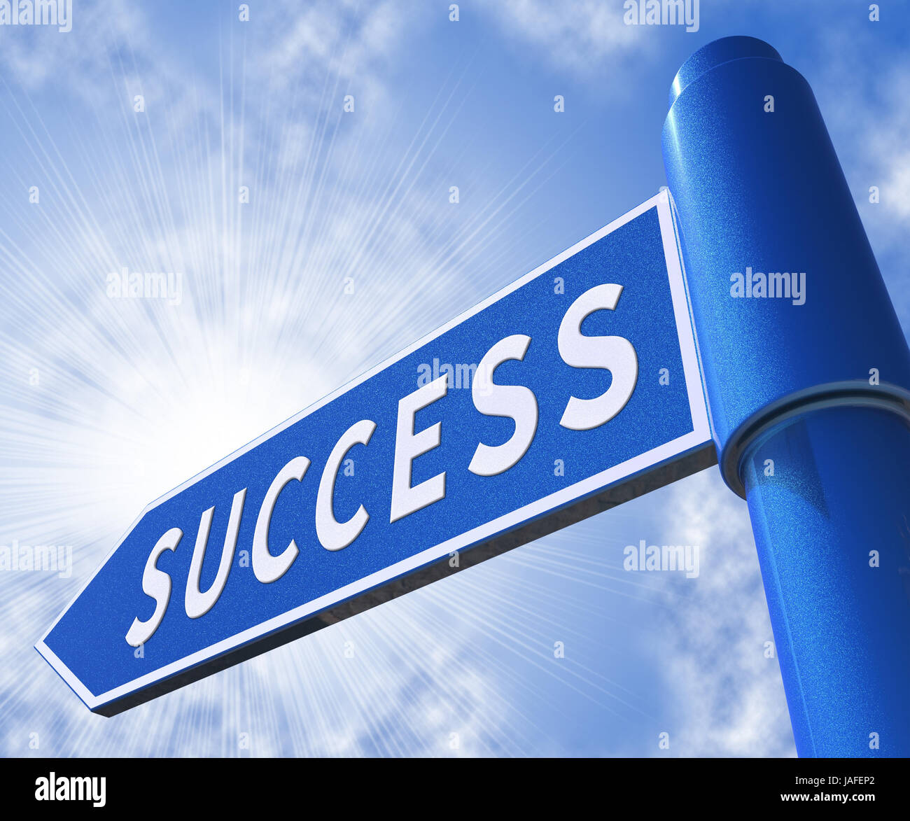 Success Road Sign Meaning Progress Victory 3d Illustration Stock Photo ...