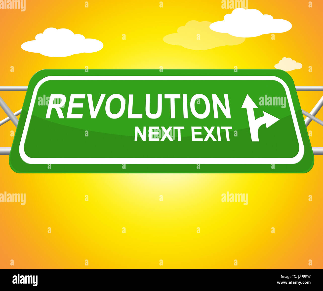 Revolution Sign Meaning Regime Change 3d Illustration Stock Photo - Alamy