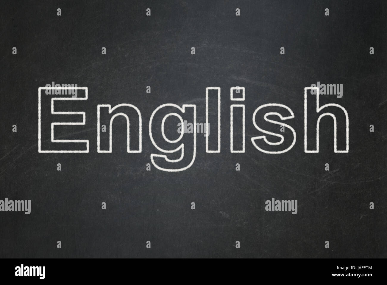 Studying concept: English on chalkboard background Stock Photo - Alamy