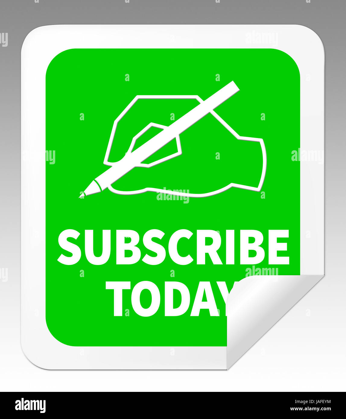 Subscribe Today Icon Representing To Sign Up 3d Illustration Stock ...