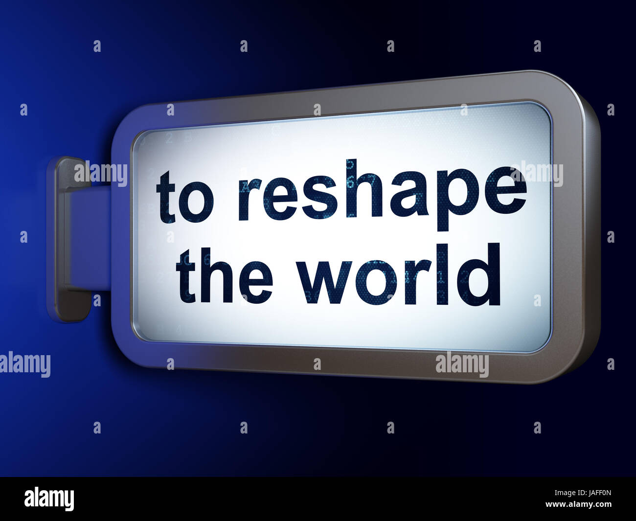 Political concept: To reshape The world on billboard background Stock ...