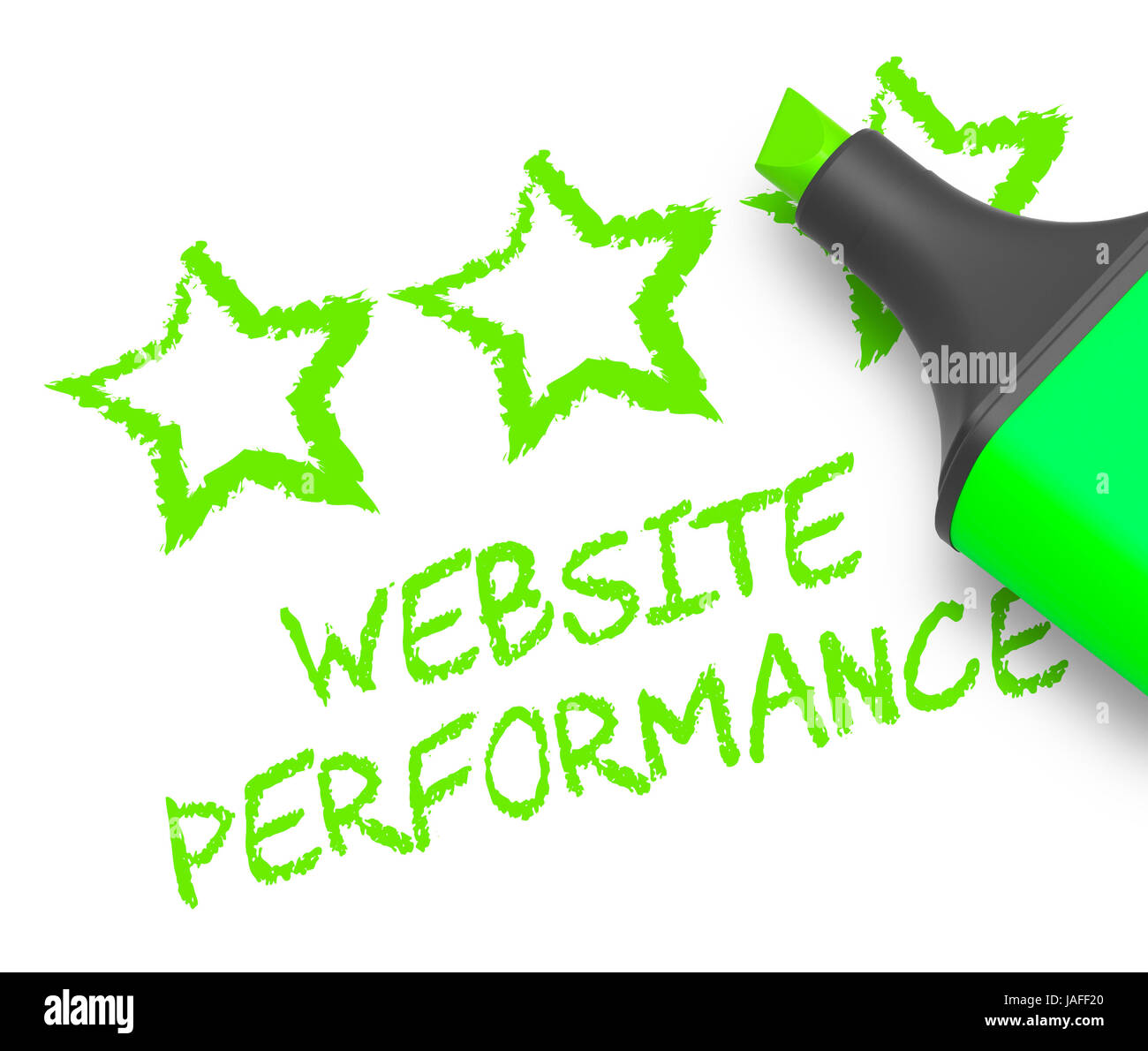 Website Performance Stars Means Quality Report 3d Illustration Stock ...