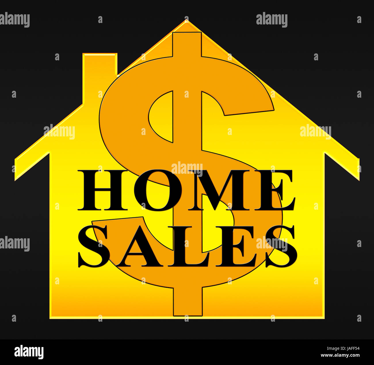 Home Sales Dollar Icon Meaning Sell Property 3d Illustration Stock ...