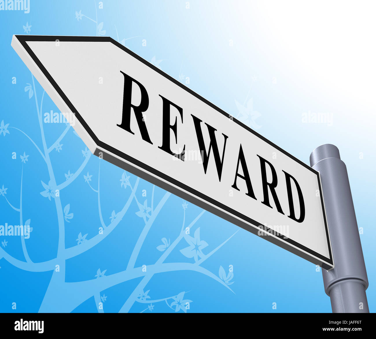 Reward Road Sign Representing Rewards Benefits 3d Illustration Stock ...