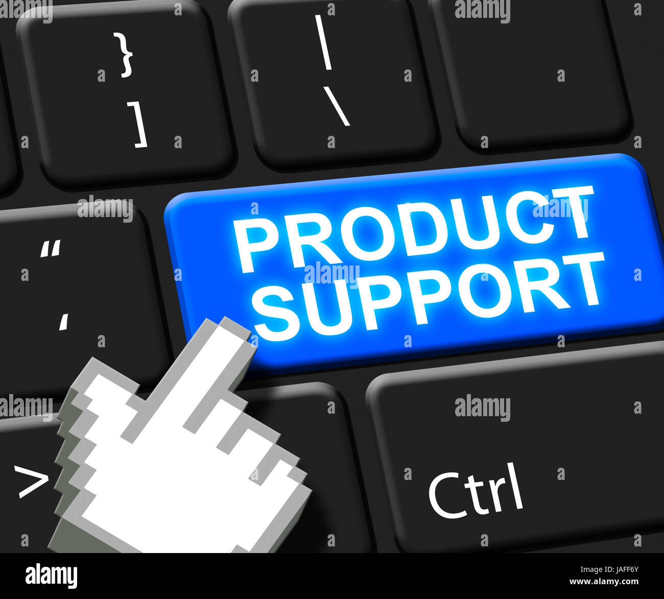 Product Support Key Showing Online Assistance 3d ILlustration Stock ...