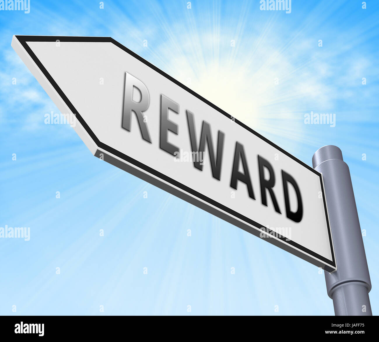 Reward Road Sign Representing Rewards Perk 3d Illustration Stock Photo ...