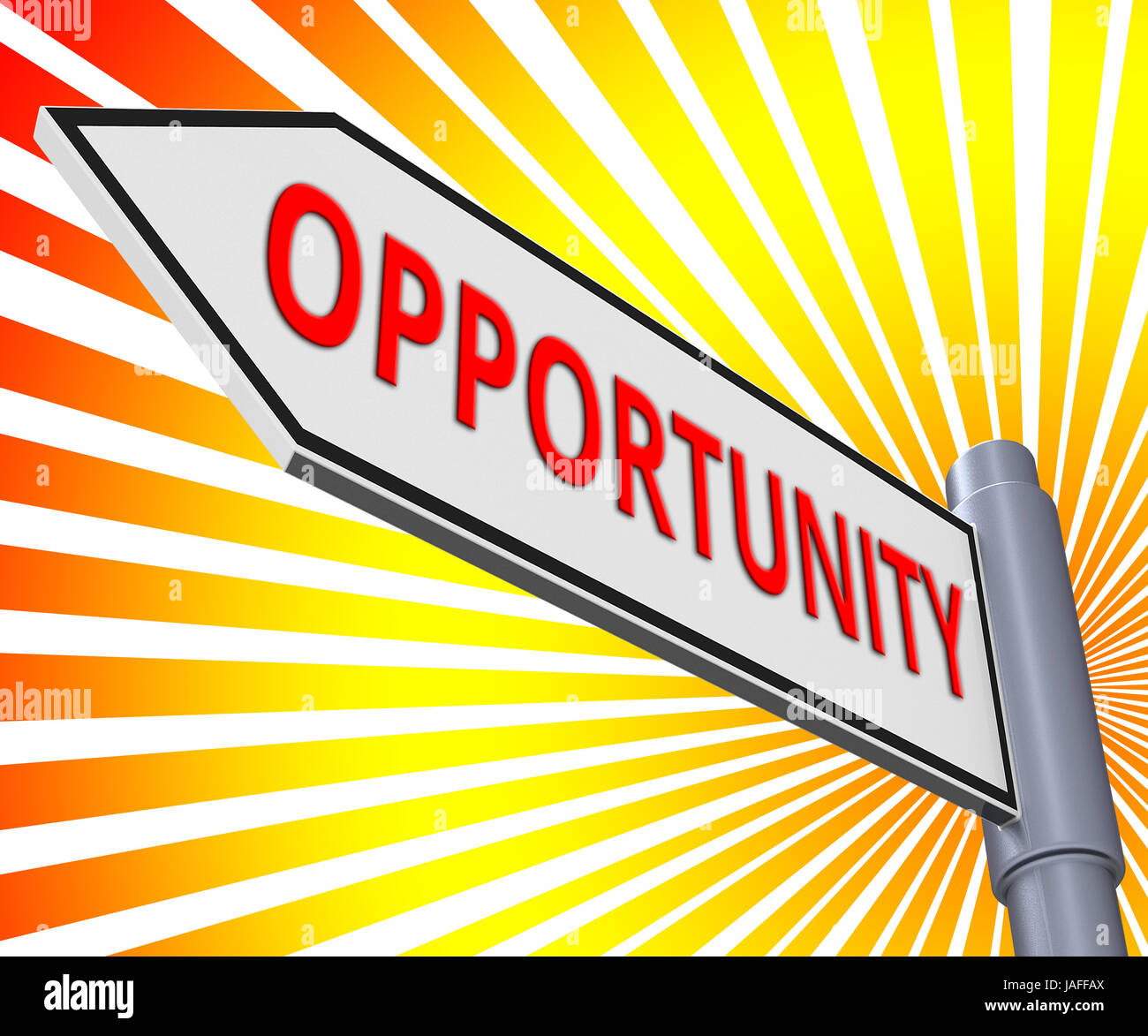 Opportunity Road Sign Displaying Business Possibilities 3d Illustration ...