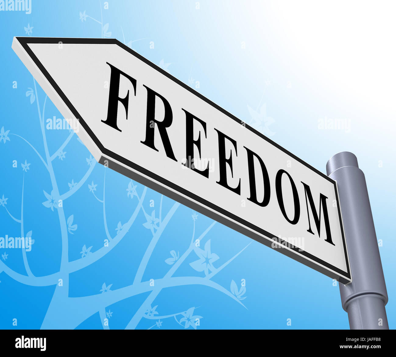 Freedom Road Sign Meaning Get Away 3d Illustration Stock Photo - Alamy
