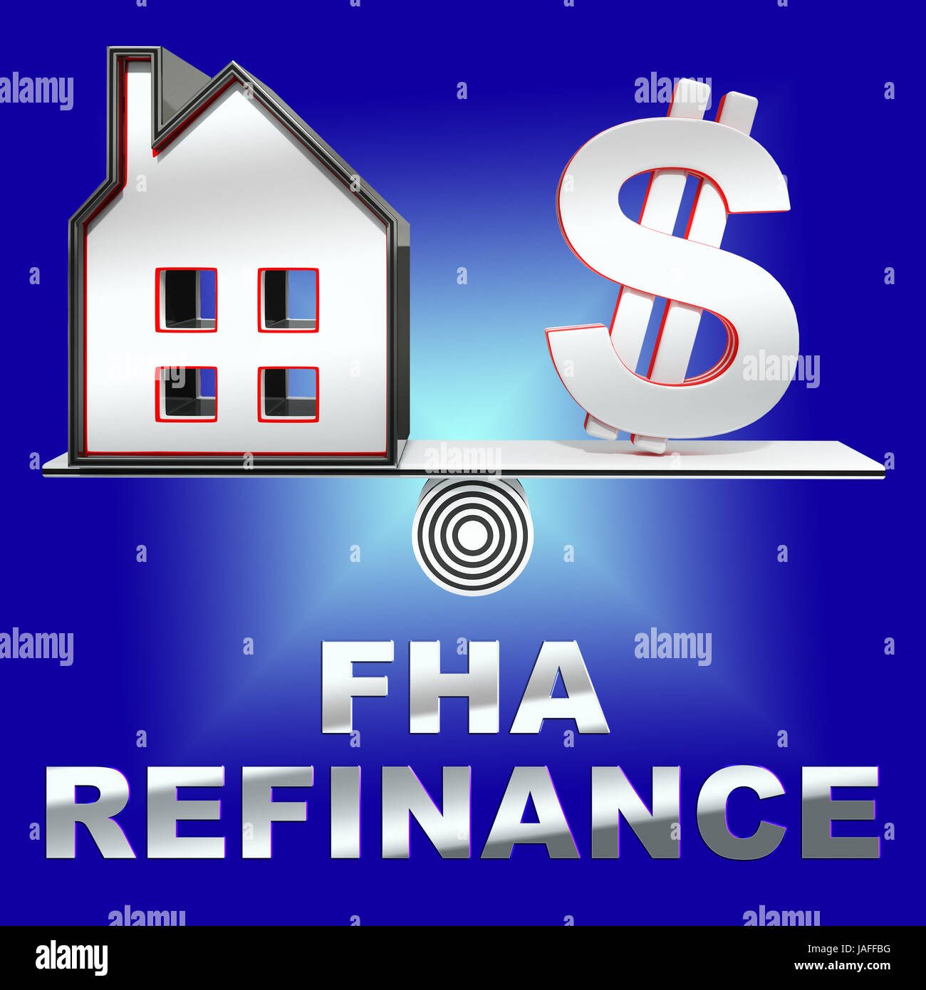 FHA Refinance House Means Federal Housing Administration 3d Rendering ...