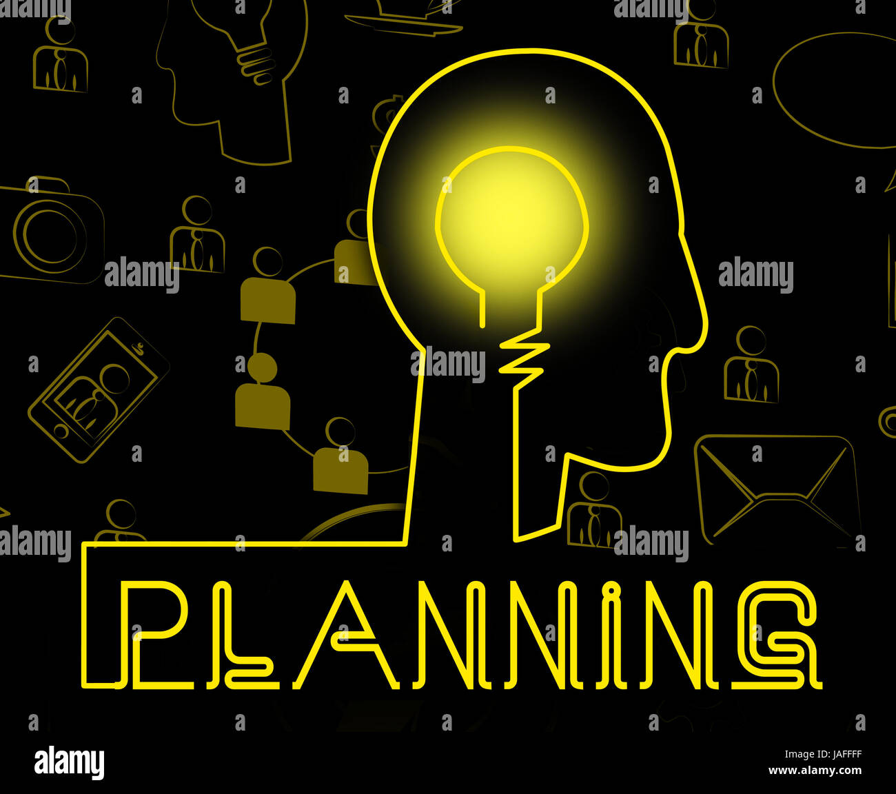 Planning Brain Representing Goals Objectives And Aspirations Stock ...