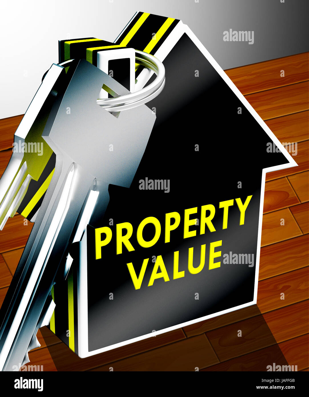 Property Value Keys Means House Prices 3d Rendering Stock Photo - Alamy