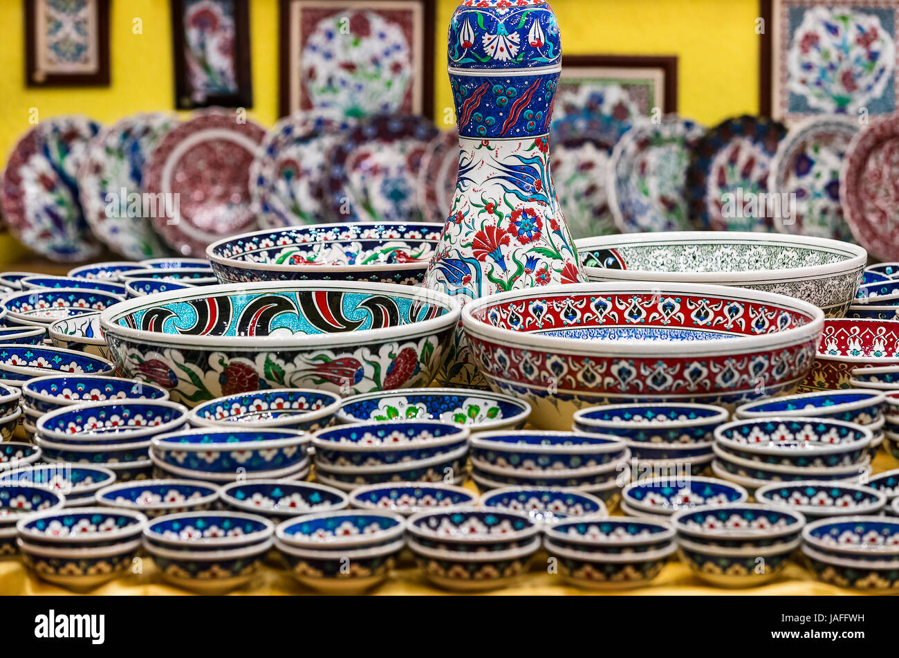 Traditional Turkish decorative ceramics for interior decoration Stock ...