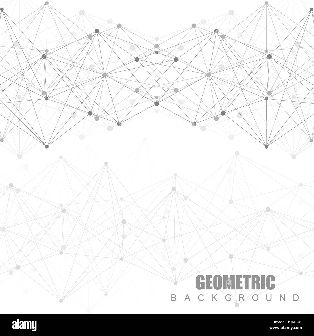 Geometric Abstract Background With Connected Line And Dots Structure Molecule And Communication