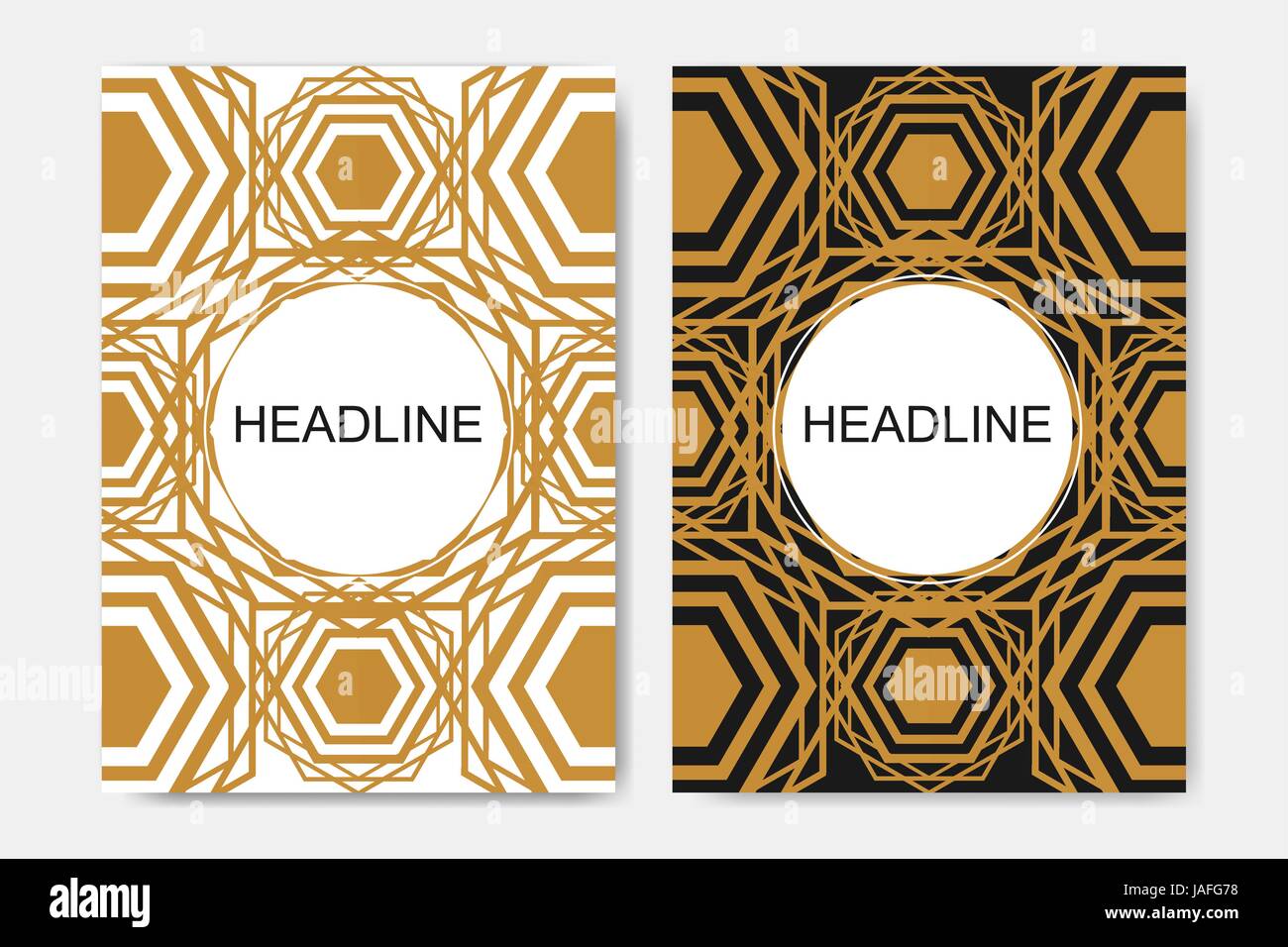 Brochure design template. Seamless arabic geometric pattern Vector ...