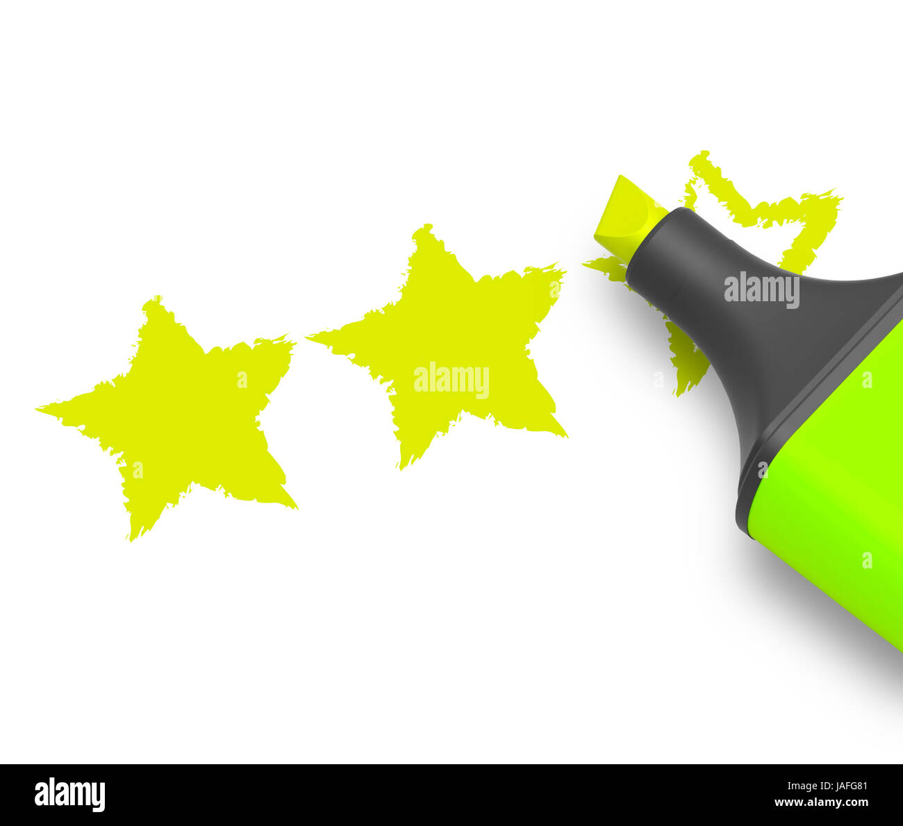 Stars Review Displaying Performance Report 3d Illustration Stock Photo ...