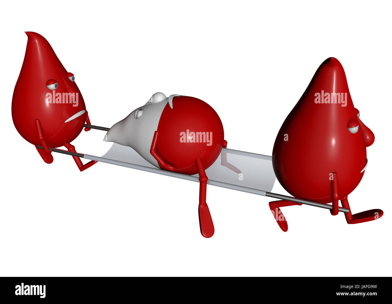 blood manikins with a barre Stock Photo - Alamy