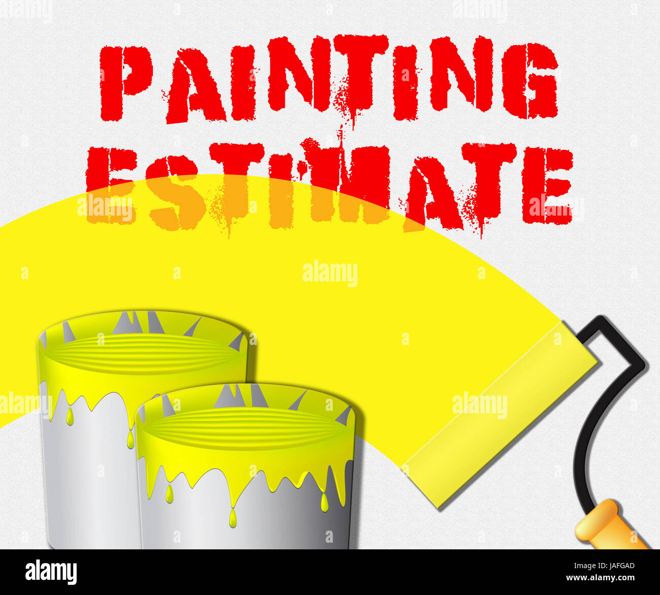 Painting Estimate Paint Displays Renovation Quote 3d Illustration Stock ...