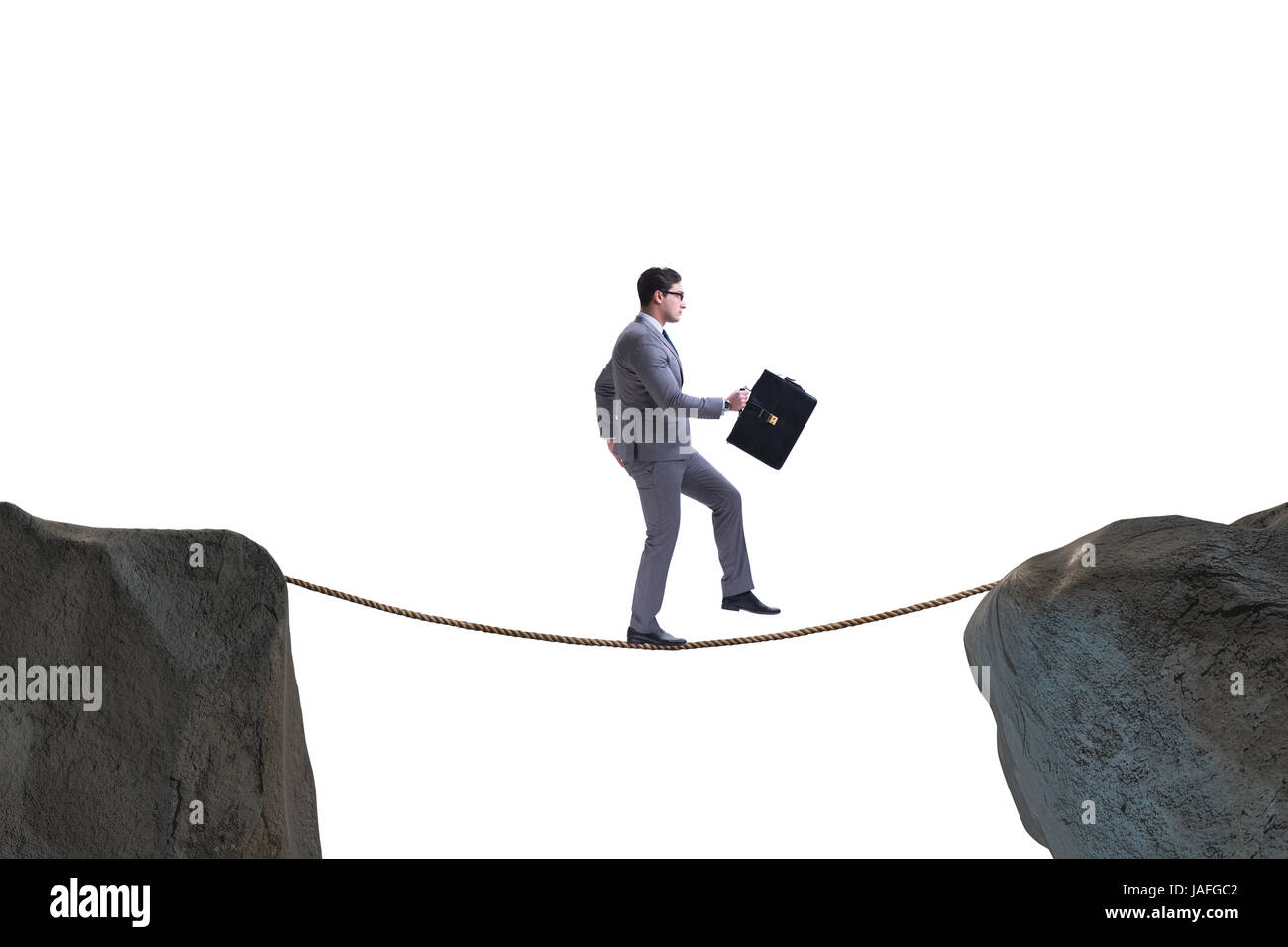 Man running in suit with fear hi-res stock photography and images - Alamy