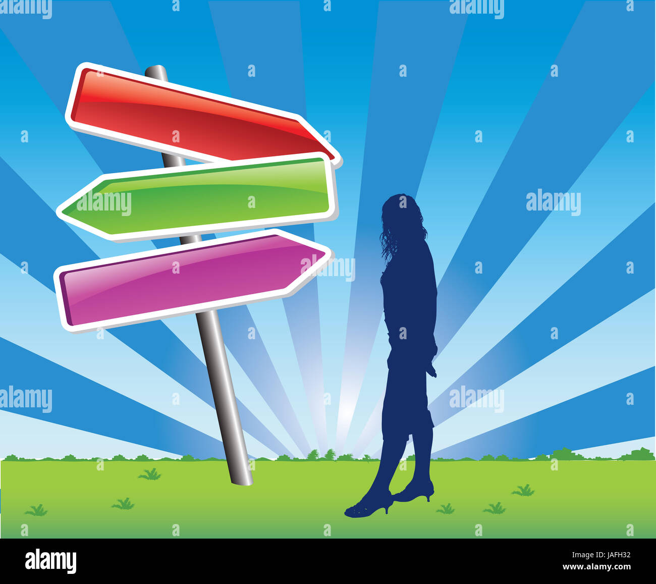 Crossroads path career illustration hi-res stock photography and images ...