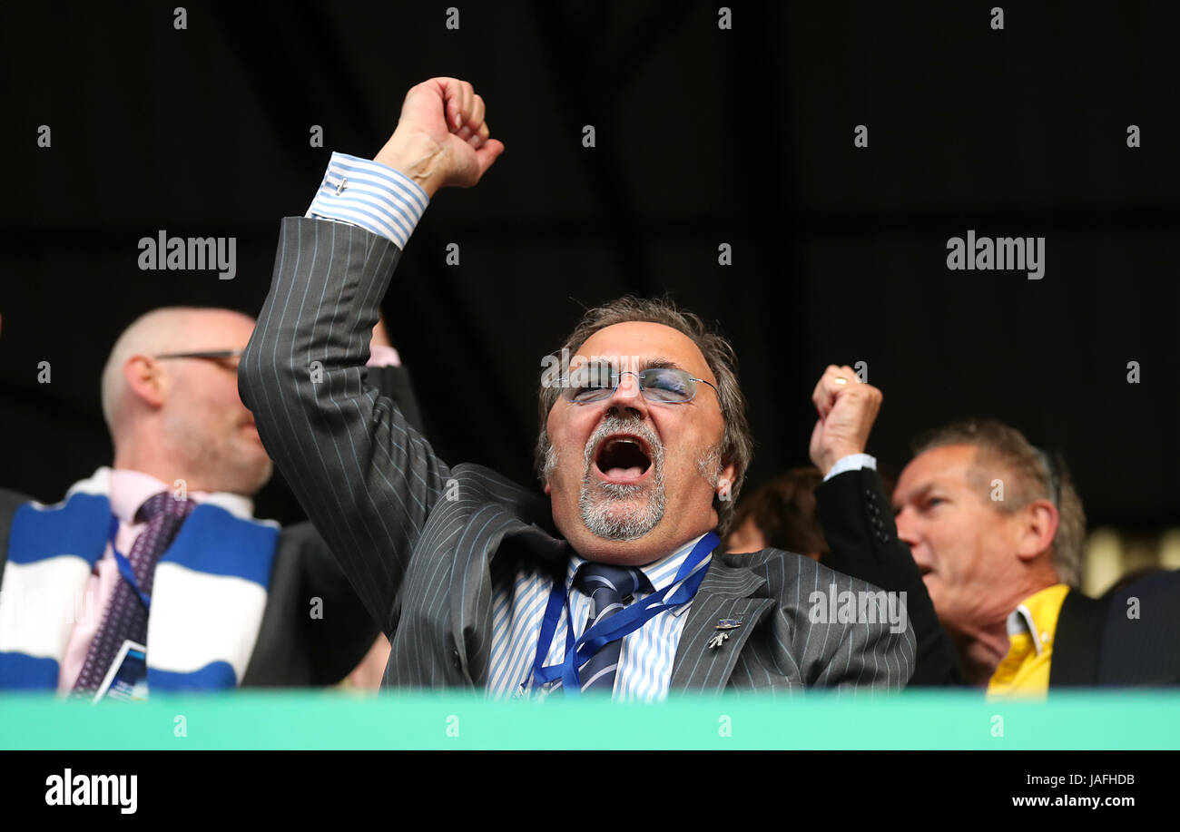 Portsmouth Board Member Mark Trapani celebrates in the stands Stock ...