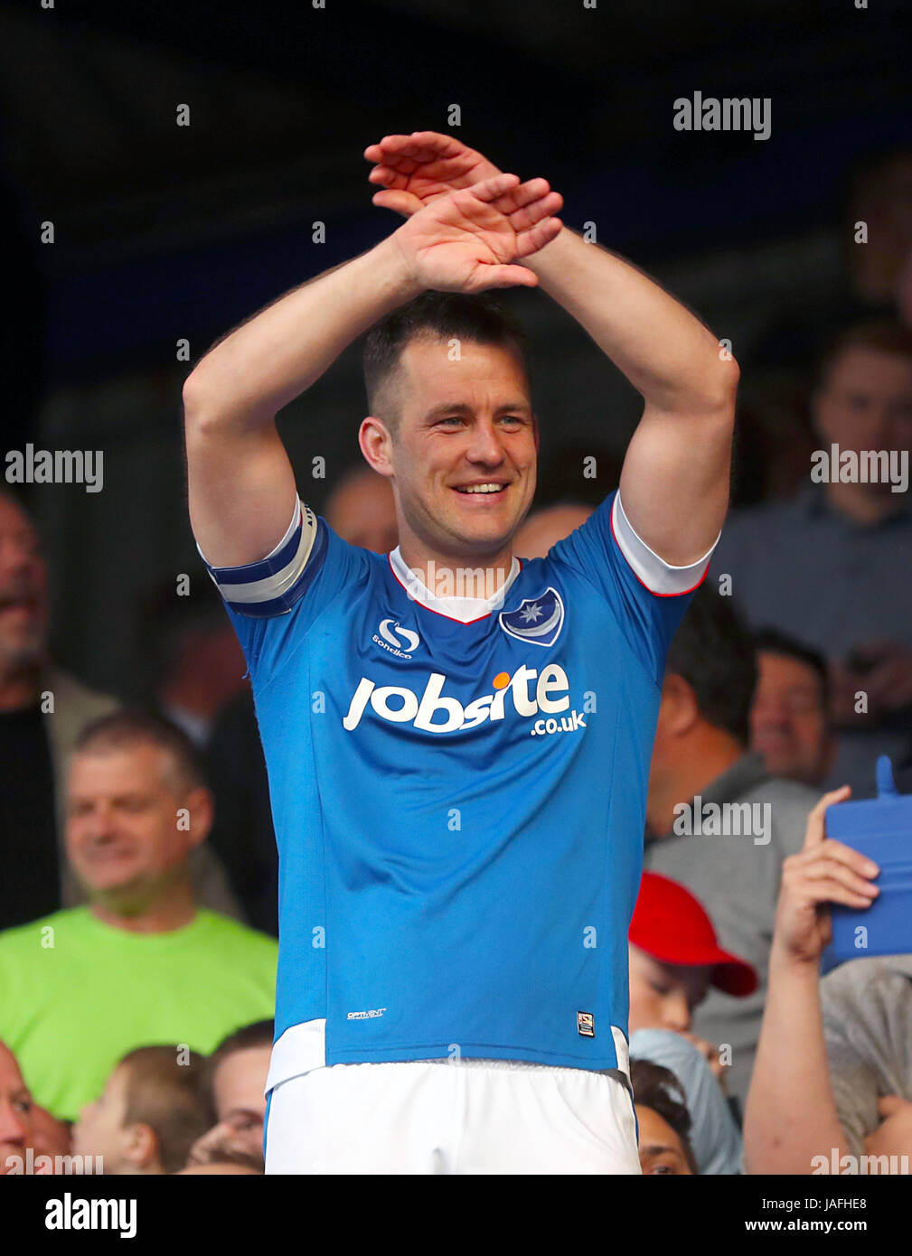 Portsmouth's Michael Doyle celebrates after the final whistle Stock ...