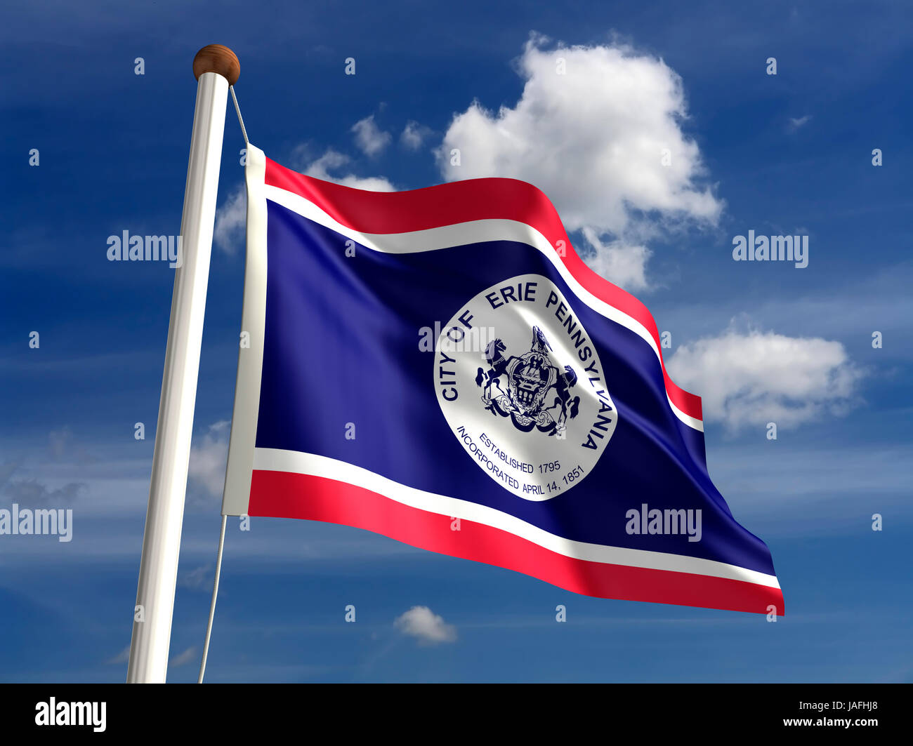 Erie City flag (isolated with clipping path Stock Photo - Alamy