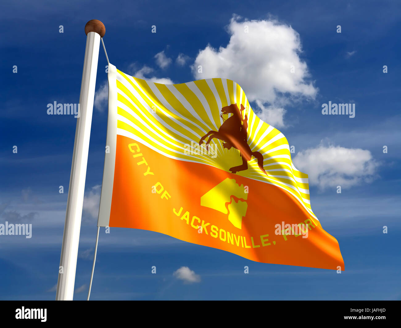 Jacksonville flag (isolated with clipping path Stock Photo - Alamy