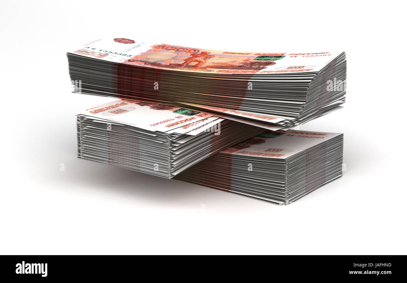 Stack of Ruble Stock Photo - Alamy