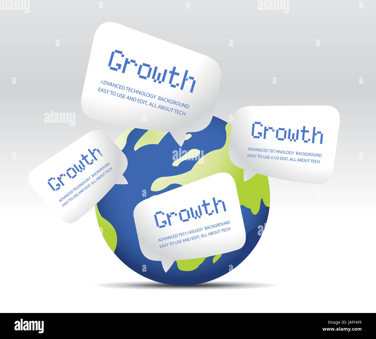 Abstract and Business Background with globe map and wavy lines Stock ...
