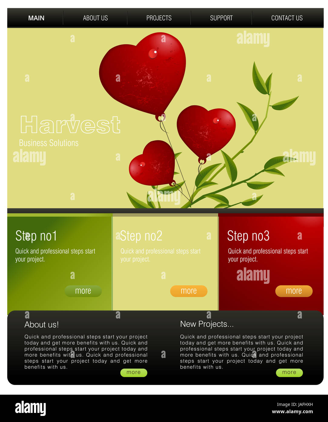 Website Template, easy to use in adobe Photoshop, Flash or Illustrator ...
