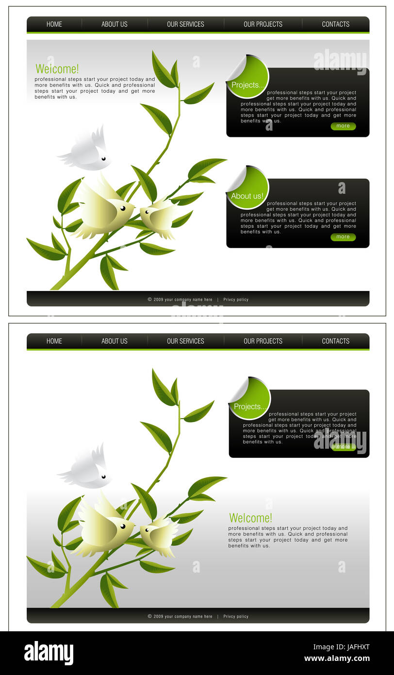 Website Template, easy to use in adobe Photoshop, Flash or Illustrator ...