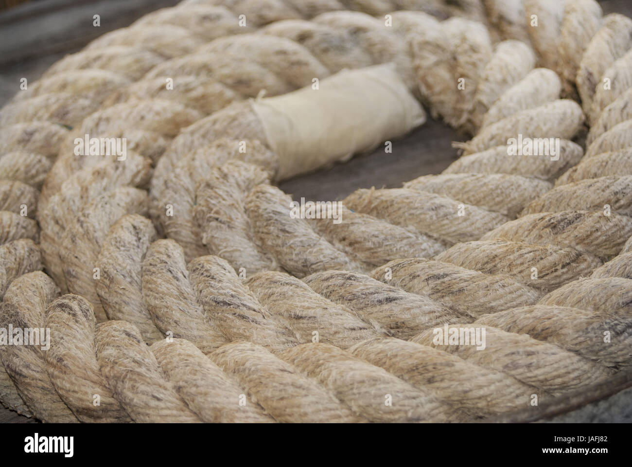 a big wrapped marine rope Stock Photo - Alamy