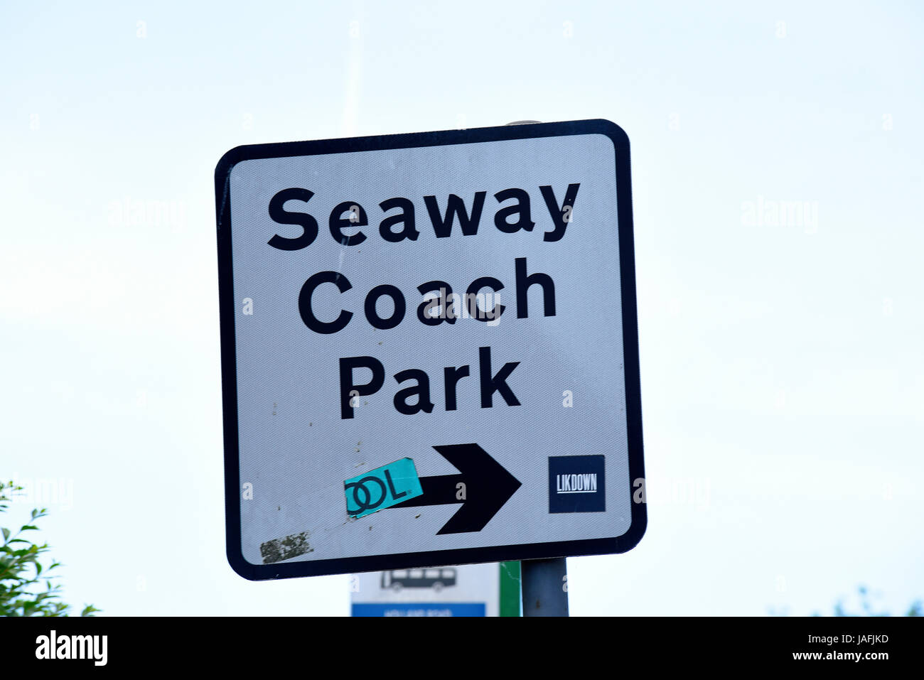 Stickers on road sign hi-res stock photography and images - Alamy