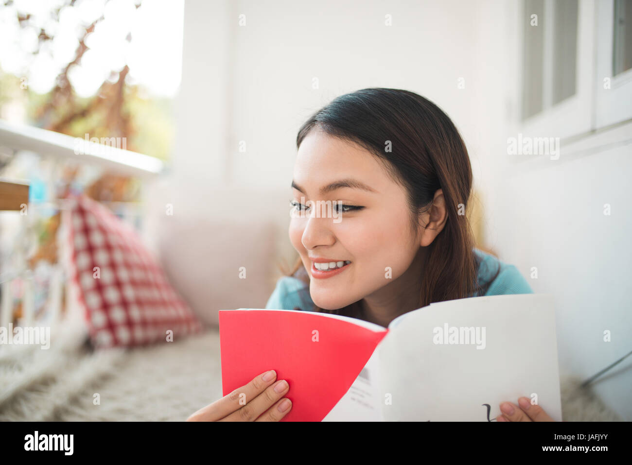 Asian student man woman book hi-res stock photography and images - Alamy
