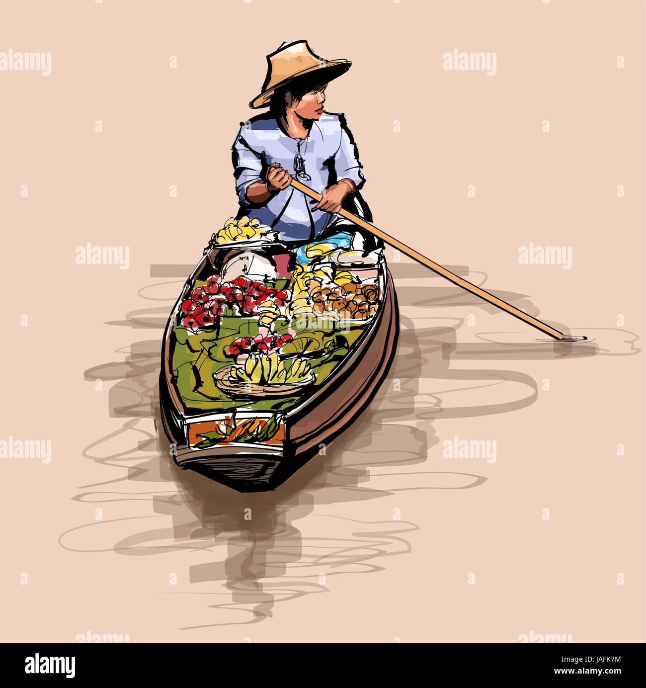 Tourist local market Stock Vector Images - Alamy