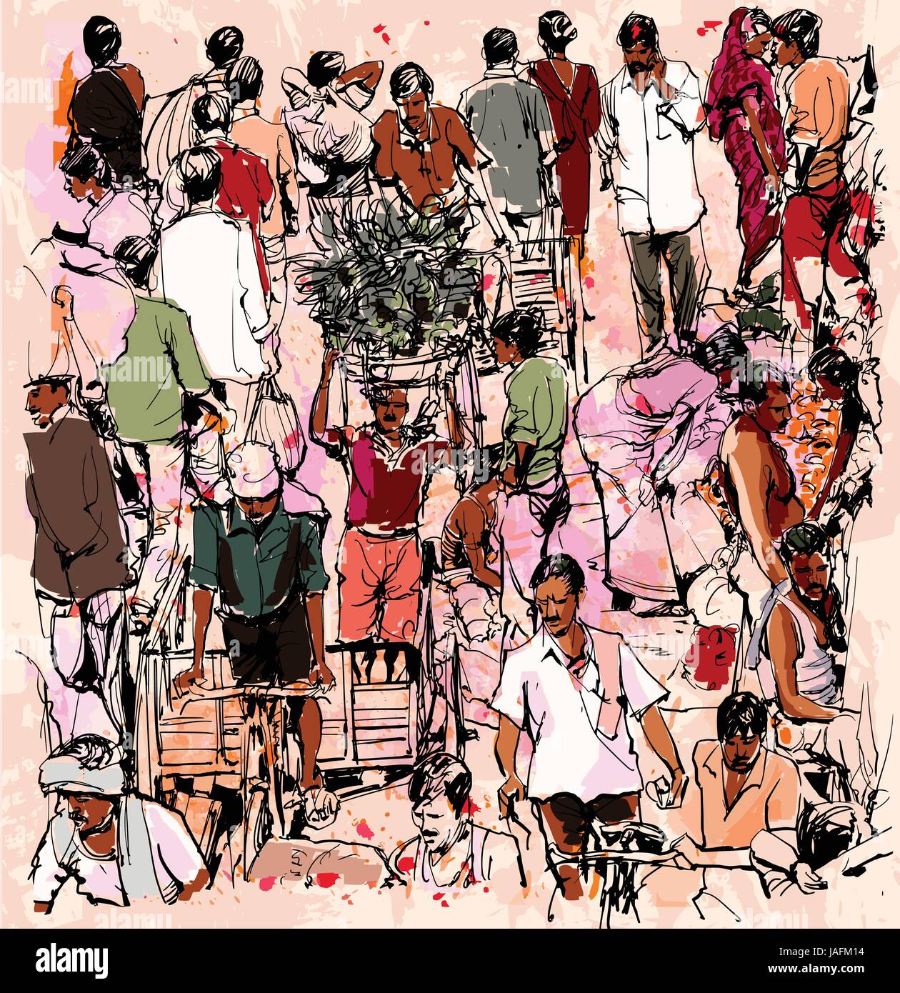 Traditional market culture Stock Vector Images - Alamy