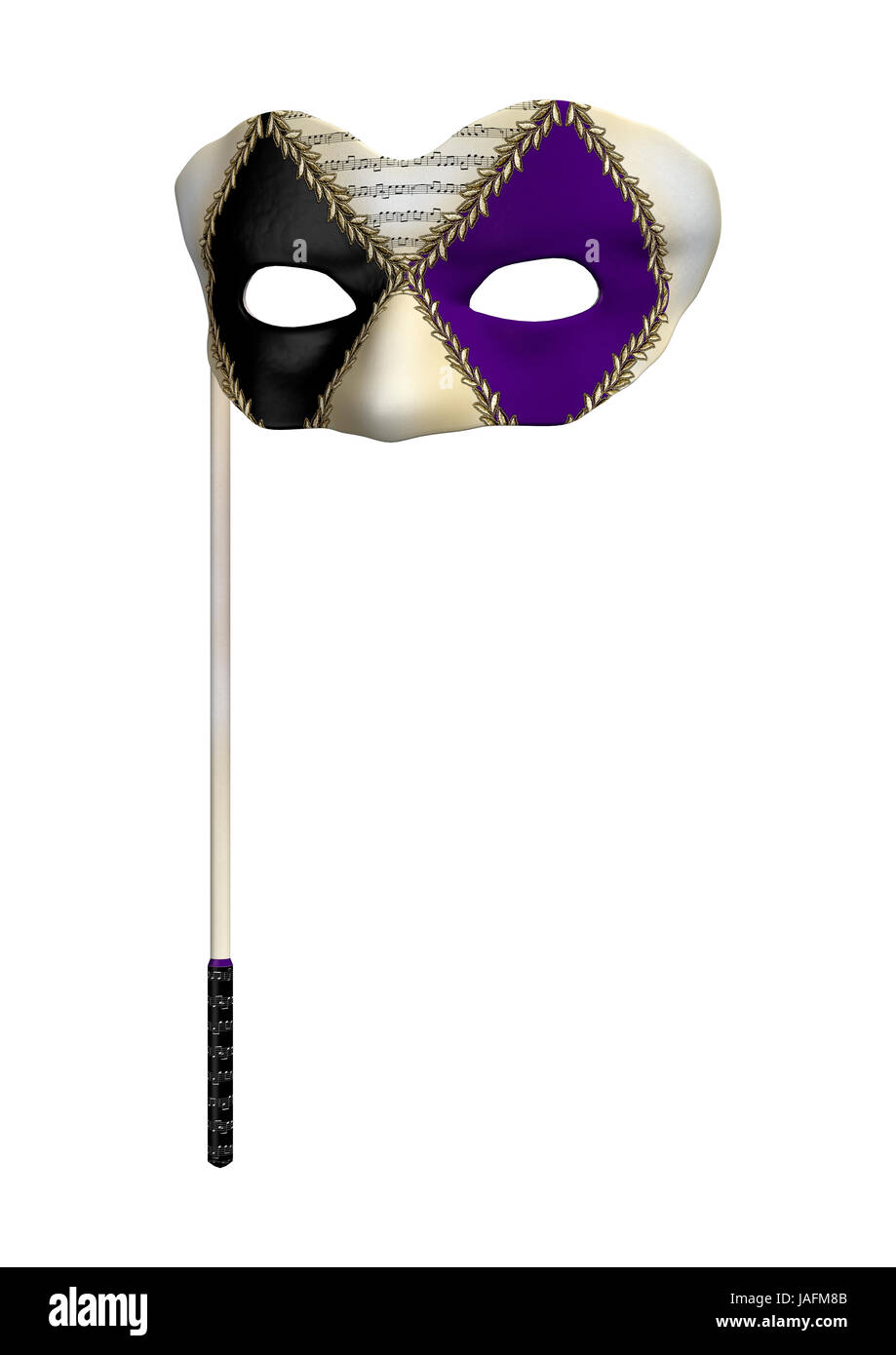 3D digital render of a masquerade mask isolated on white background ...