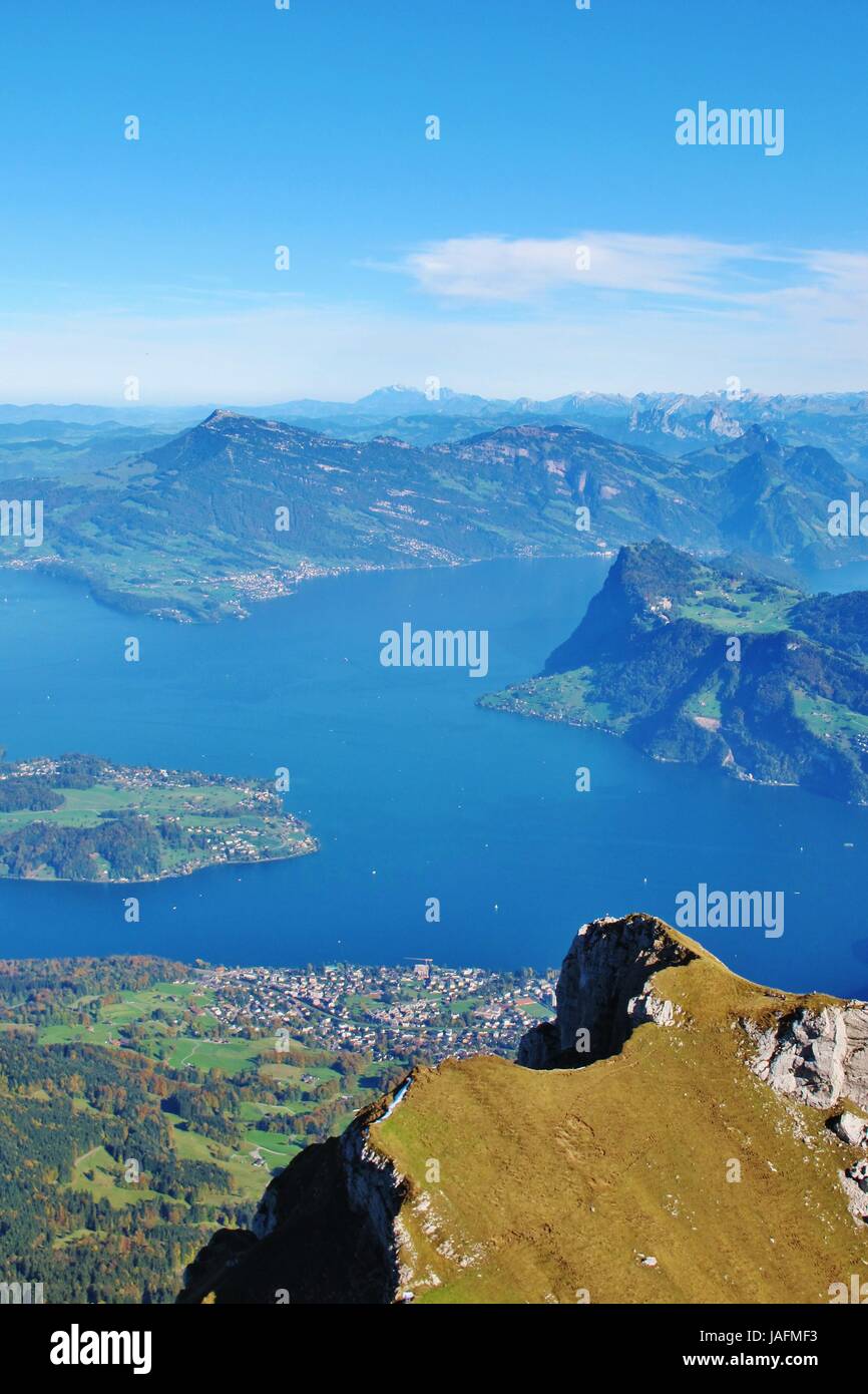 lake lucerne - view from pilatus Stock Photo - Alamy