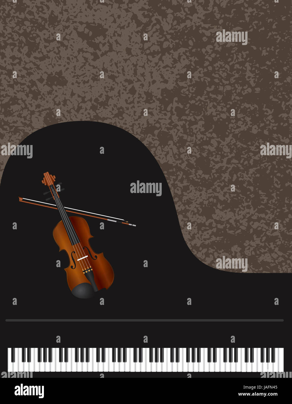 Grand Piano Keyboard and Violin Musical Instruments on Texture ...