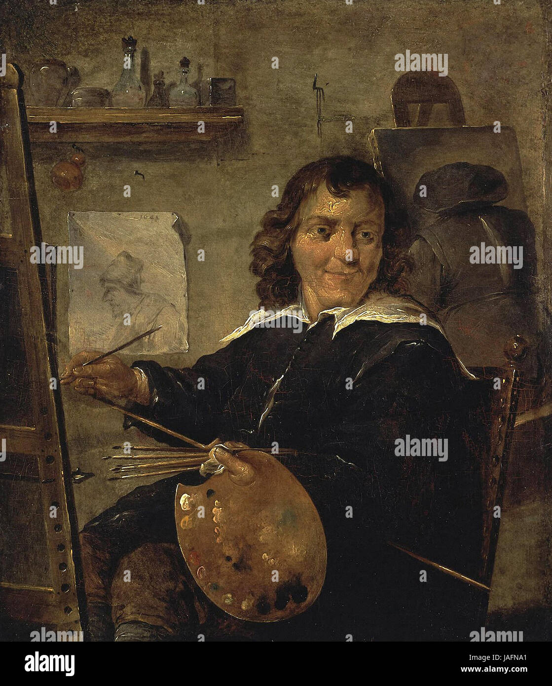 David Teniers the Younger - Painter in his Studio Stock Photo - Alamy