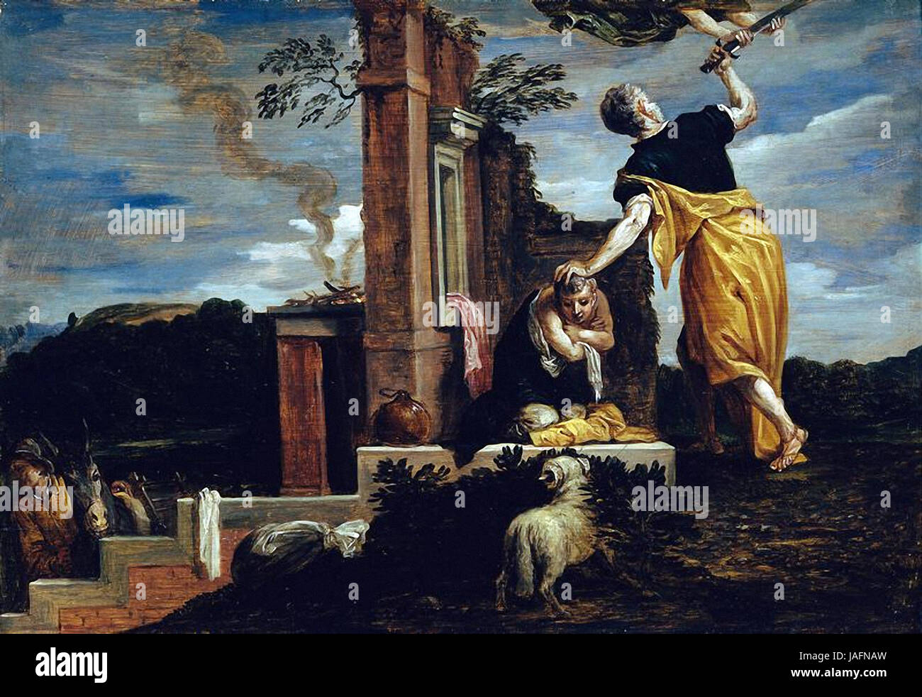 David Teniers the Younger - Abraham's Sacrifice of Isaac Stock Photo ...
