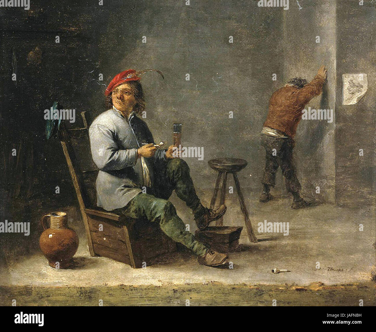 David Teniers the Younger - Smoker Stock Photo - Alamy