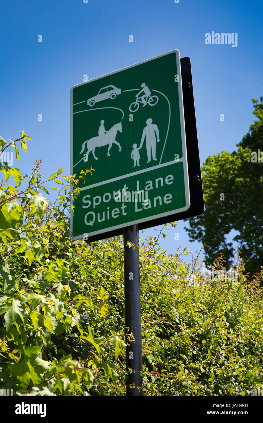 Quiet lane sign hi-res stock photography and images - Alamy