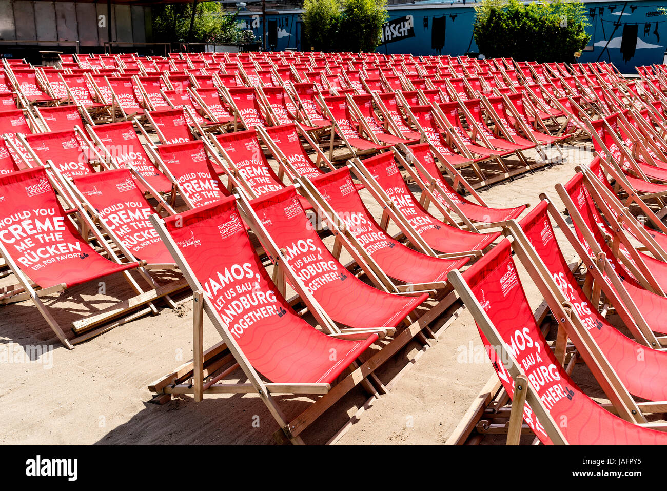Rows tourist deck chairs hi-res stock photography and images - Alamy