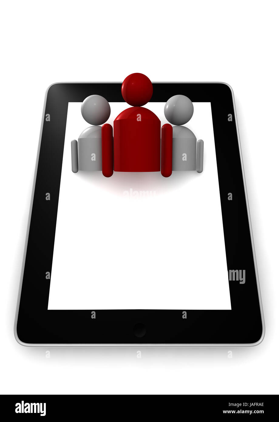 a group of humans on a tablet Stock Photo - Alamy